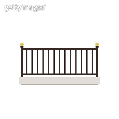 Balcony cartoon vector. Railing vector. Fence vector. (1404589984) - 게티 ...