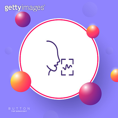 Voice input line icon. Sound, message, biometry, biometrics, recognize ...