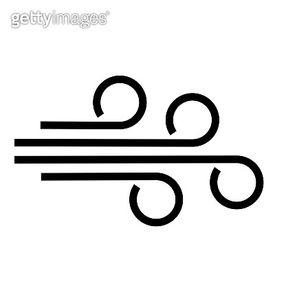 Air puff vector pictogram, wind flow symbol, windy weather (1389162433 ...