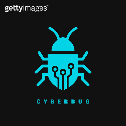 Computer cyber bug icon with circuit 이미지 (1442152022) - 게티이미지뱅크