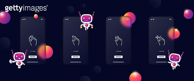 Click set icon. Tap, Index finger, zoom out, tapping, sliding ...