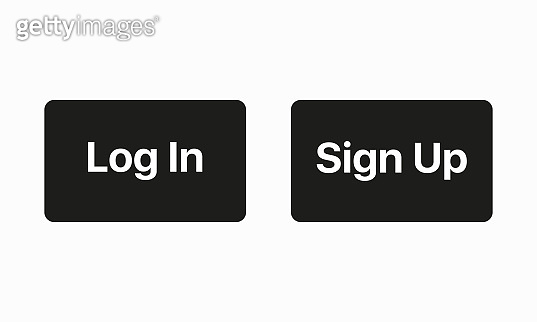 Authorization buttons set icon. Log in, sign up, confirmation, create ...