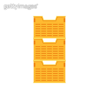 Yellow Crate stack cartoon vector. free space for text. wallpaper ...