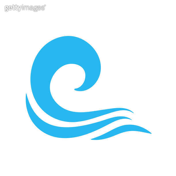 blue water wave line icon in the sea 이미지 (1391244067) - 게티이미지뱅크