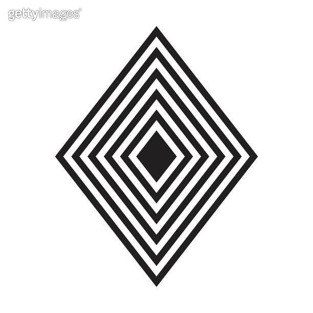 Abstract rhombus lines vector geometric shape for logo, web, print and ...