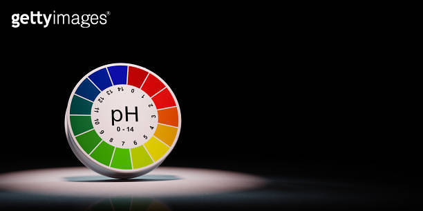 Litmus Paper Wheel Spotlighted on Black Background (1420079821) - 게티이미지뱅크