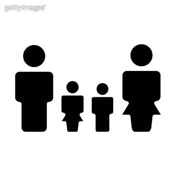 Family icon. father, mother and child. simple design editable. Design ...