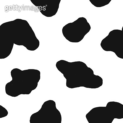 Cow hide seamless pattern. Holstein cattle texture. Cow skin pattern ...