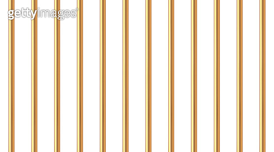 Realistic golden prison bars. Prison fence. Jail grates. Gold jail cage ...