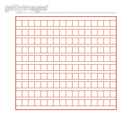 Squared manuscript. Blank paper template for school notebook. Red paper ...