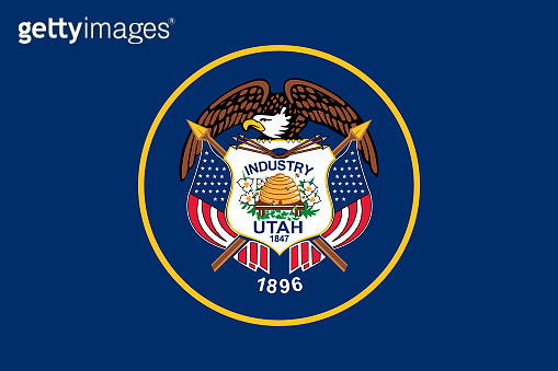 Flag of Utah. Official colors. Flat vector illustration 이미지 (1433310290 ...
