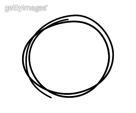 Hand drawn scribble circle. Doodle sketch underline. Highlight circle ...