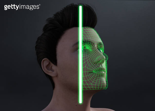 3D Face Scan for Authentication 이미지 (1372784369) - 게티이미지뱅크