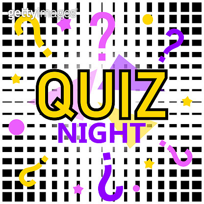 Quiz night background. Vector illustration. Quiz night poster with ...