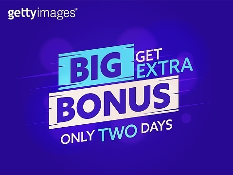 Big bonus sale banner template with offer valid only two day ...