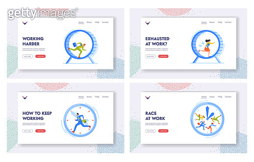 Rat Race, Work Productivity, Career, Looping Life Landing Page Template ...