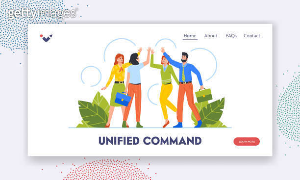 Unified Command Landing Page Template. Unity And Support Between ...