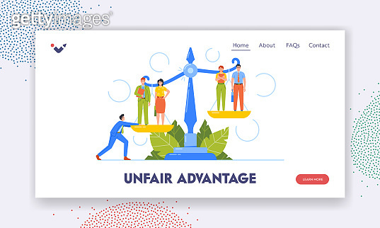 Unfair Advantage Landing Page Template. Inequality, Discrimination ...