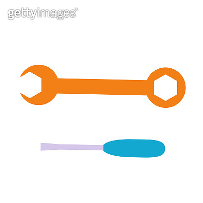 Bicycle fixing tool icon. Bike repair stuff. Flat vector illustration ...