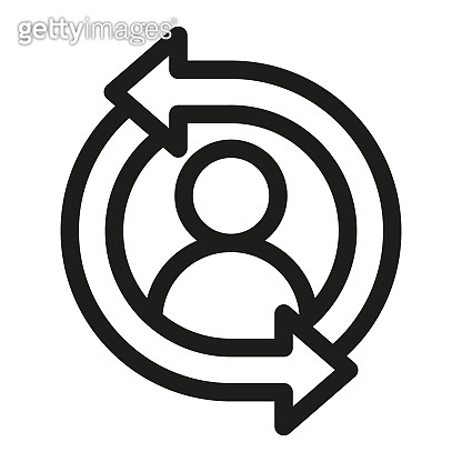 Account switch, person change icon. Exchange partner linear vector ...