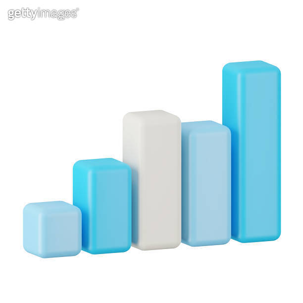 3d render of stock trading chart icon isolated on white background. 이미지 ...