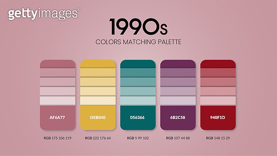 1990s colour schemes ideas. Color Trends combinations and palette guide ...