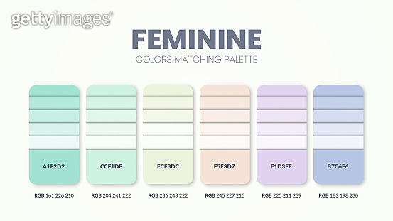 Feminine color palettes or color schemes are trends combinations and ...
