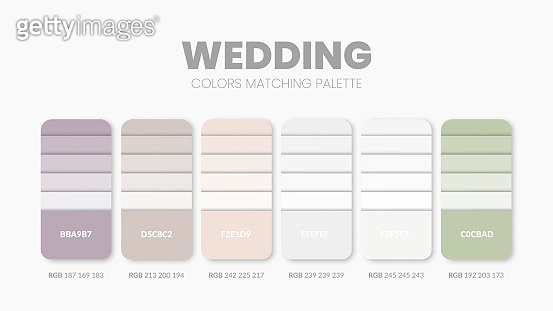 Wedding color scheme. Color Trends combinations and palette guide ...