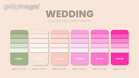 Wedding color scheme. Color Trends combinations and palette guide ...