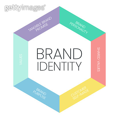 Brand identity infographic vector is digital marketing concept in 6 ...
