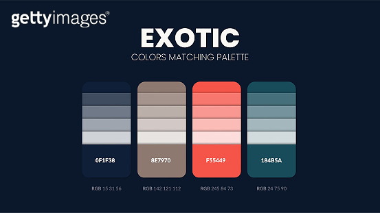 Exotic color scheme. Color Trends combinations and palette guide ...