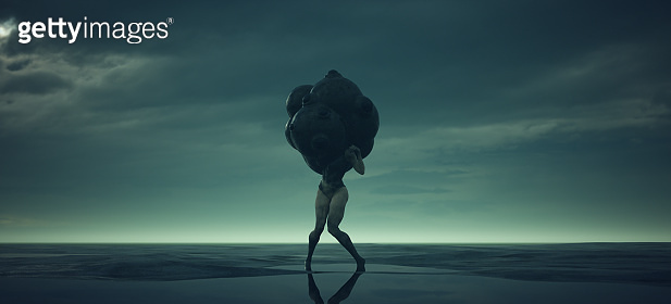 Alien Mind Control Body Snatcher Outer Space Woman Post Apocalyptic Sci ...