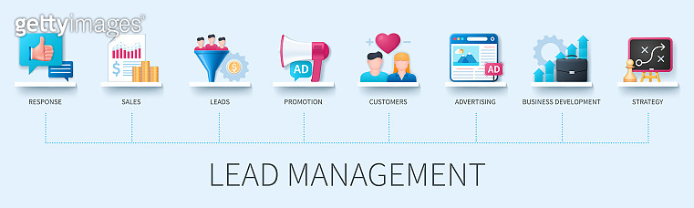 Lead management vector infographics in 3d style 이미지 (1400372558) - 게티이미지뱅크