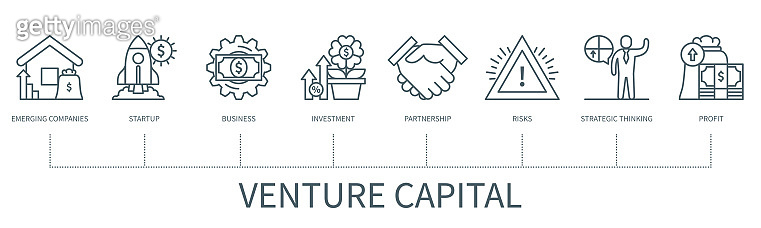 Venture capital vector infographic in minimal outline style (1408822628 ...