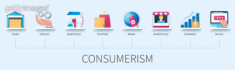 Consumerism vector infographics in 3D style 이미지 (1388730435) - 게티이미지뱅크