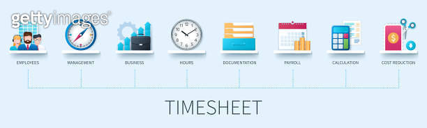 Timesheet vector infographics in 3d style (1400372582) 일러스트, 무료 일러스트 ...
