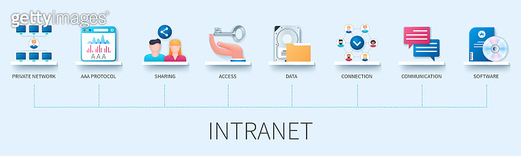 Intranet wb vector infographics in 3d style 이미지 (1397307753) - 게티이미지뱅크