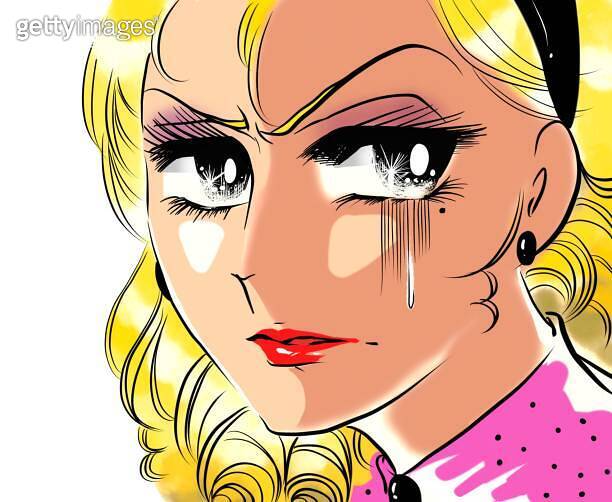 Illustration of a beautiful woman's face in a rage over the betrayal of ...