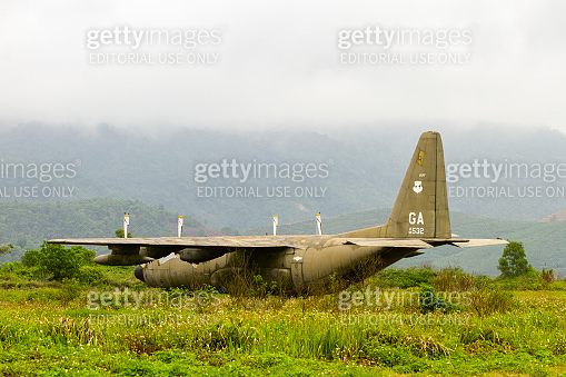 Lockheed C-130 Hercules Aircraft At Ta Con Airport Relics In Quang Tri ...