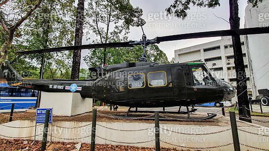 Bell UH-1 Iroquois Helicopter On Display At Dong Nai Museum, Vietnam ...