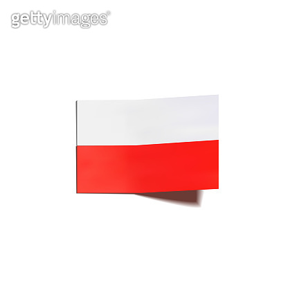 Vector Polish Flag, 3D Flag with Shadow Isolated on White Background ...