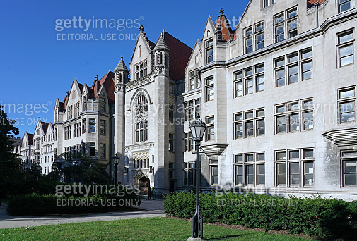 The University of Chicago, gothic style limestone buildings 이미지 ...