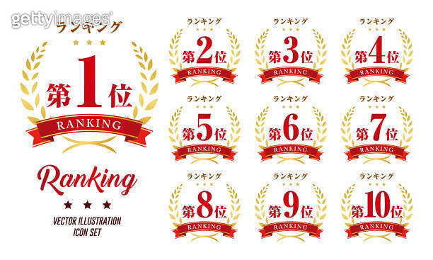 Gold, silver and bronze crown icon Rank No.1 to No.3 이미지 (1397314737 ...