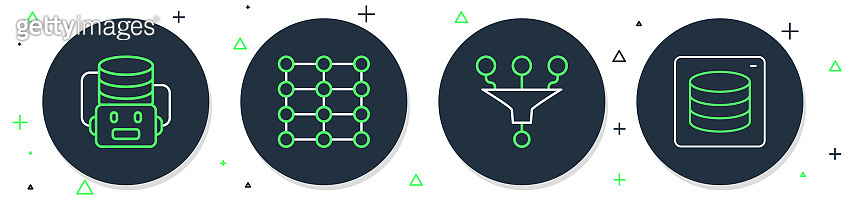 Set line Neural network, Funnel filter, Artificial intelligence robot ...