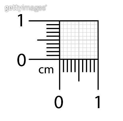 Vector illustration of corner rulers from isolated on white background ...