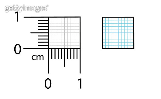 Vector illustration of corner rulers from isolated on white background ...
