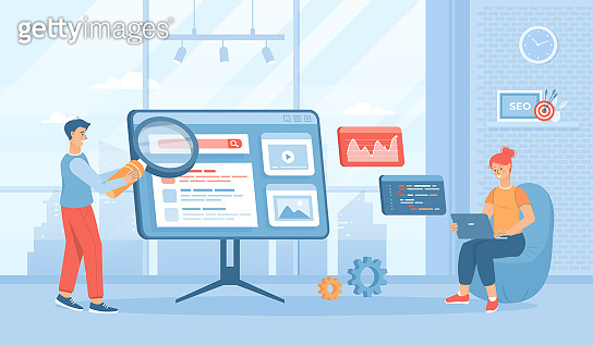 Search engine optimization for website. SEO management, keywording ...