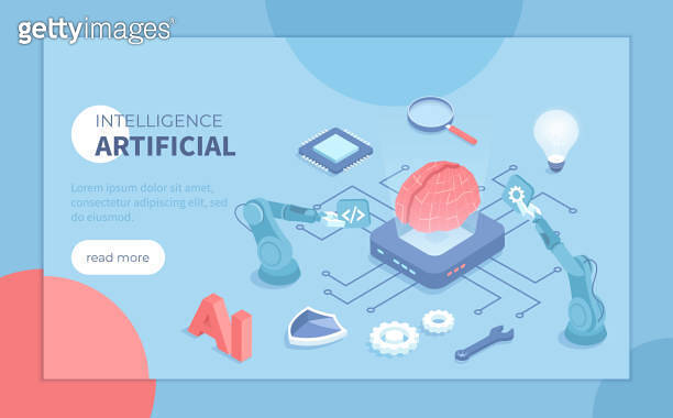 Artificial Intelligence AI, Digital brain, Artificial thinking process. Future technology ...