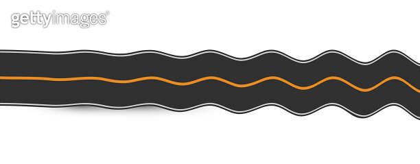 narrow winding road slippery asphalt warning graphic curve roadway ...