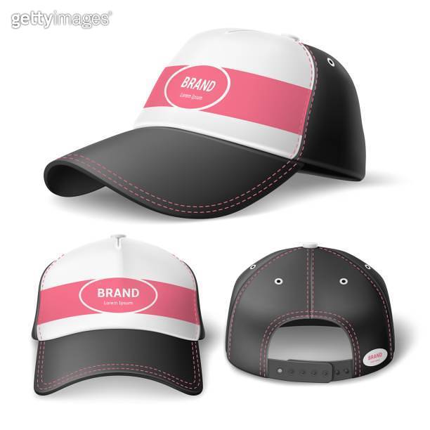 Baseball cap design. Realistic uniform or sports headgear mockup for ...
